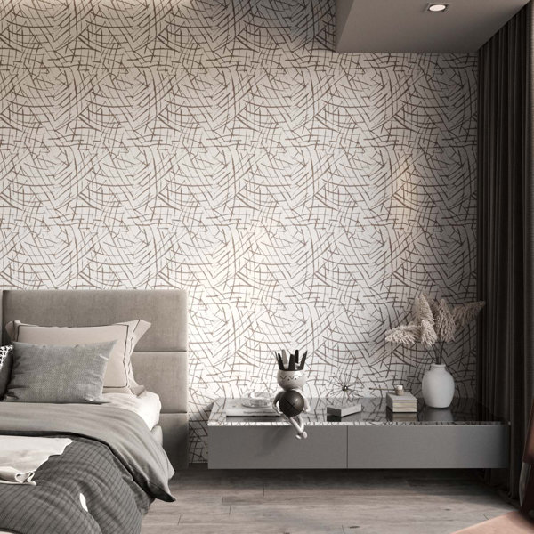 Wrought Studio Line Peel & Stick Repositionable Wallpaper Roll (2 Rolls ...