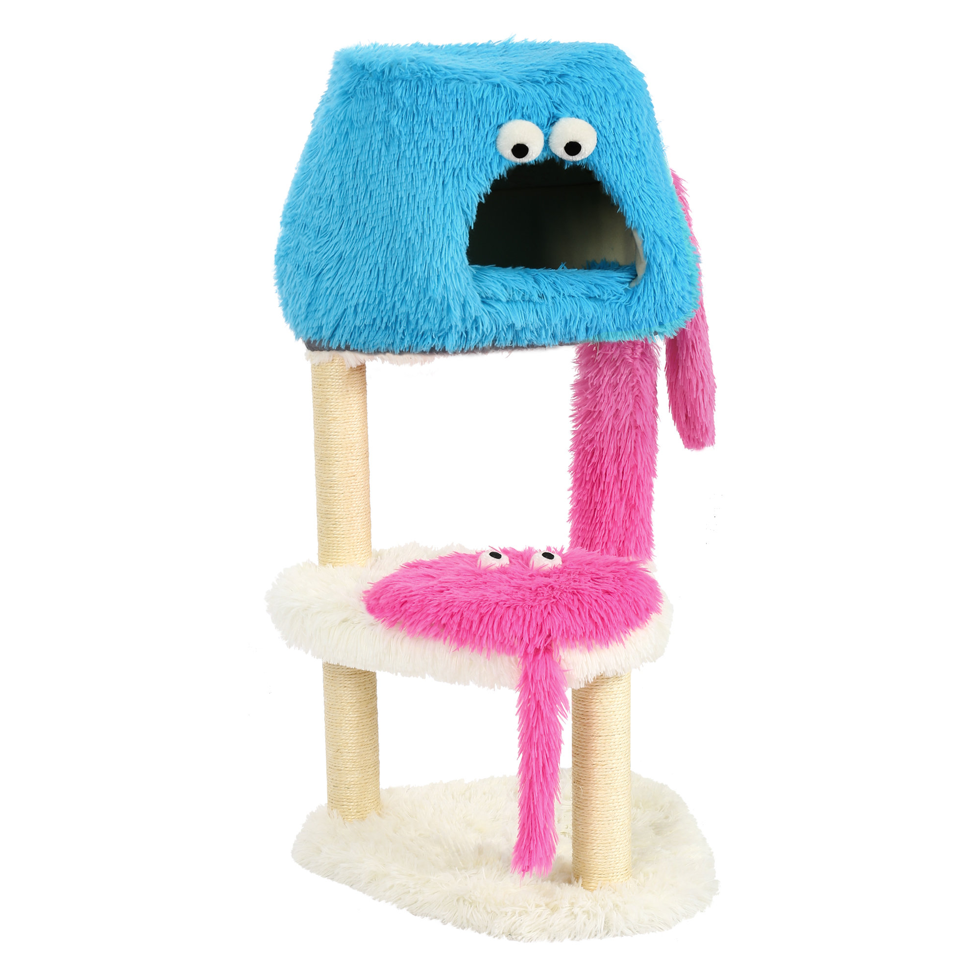 Tucker Murphy Pet™ 37.6''H Cute Cat Tree,Blue Cat Condo,Cat tower ...