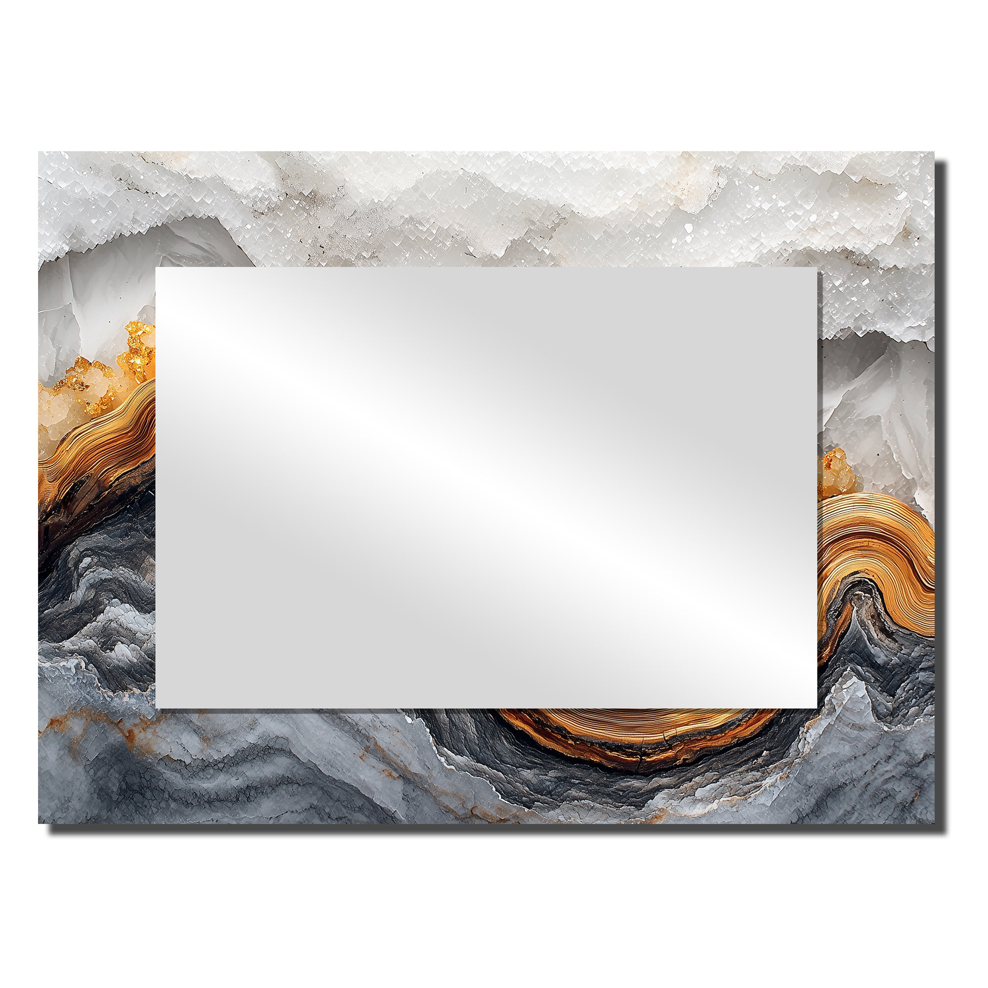 Wrought Studio™ Abstract Geode Veins Of Light - Modern Accent Wall ...