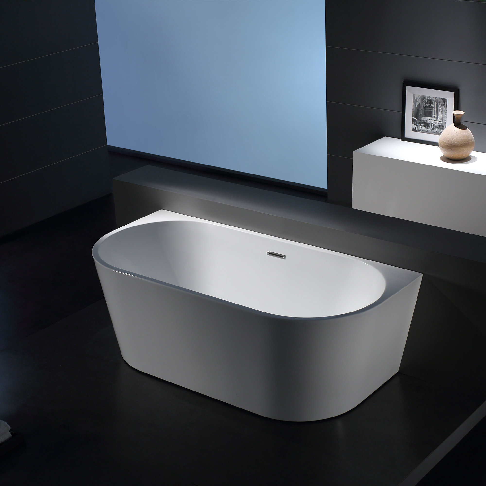 Jade Bath Sao Paolo 67'' x 31.5'' Freestanding Soaking Acrylic Bathtub ...