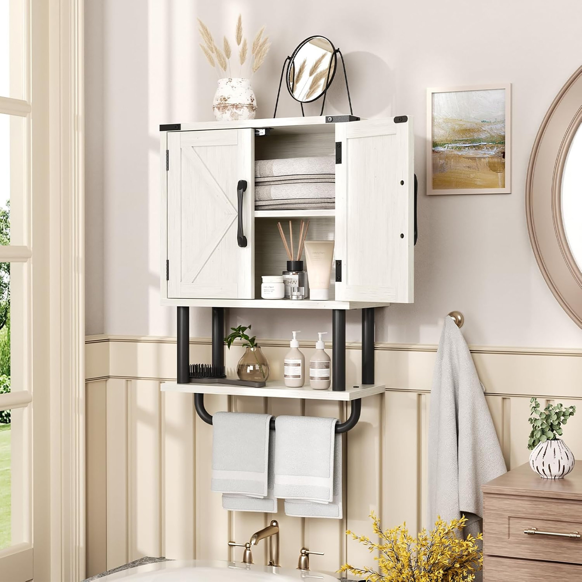 Gracie Oaks Bathroom Wood Wall Cabinets - Wayfair Canada