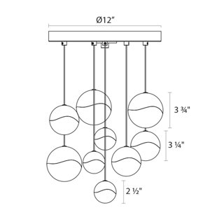 Sonneman Grapes 9 - Light LED Pendant by Robert Sonneman | Perigold