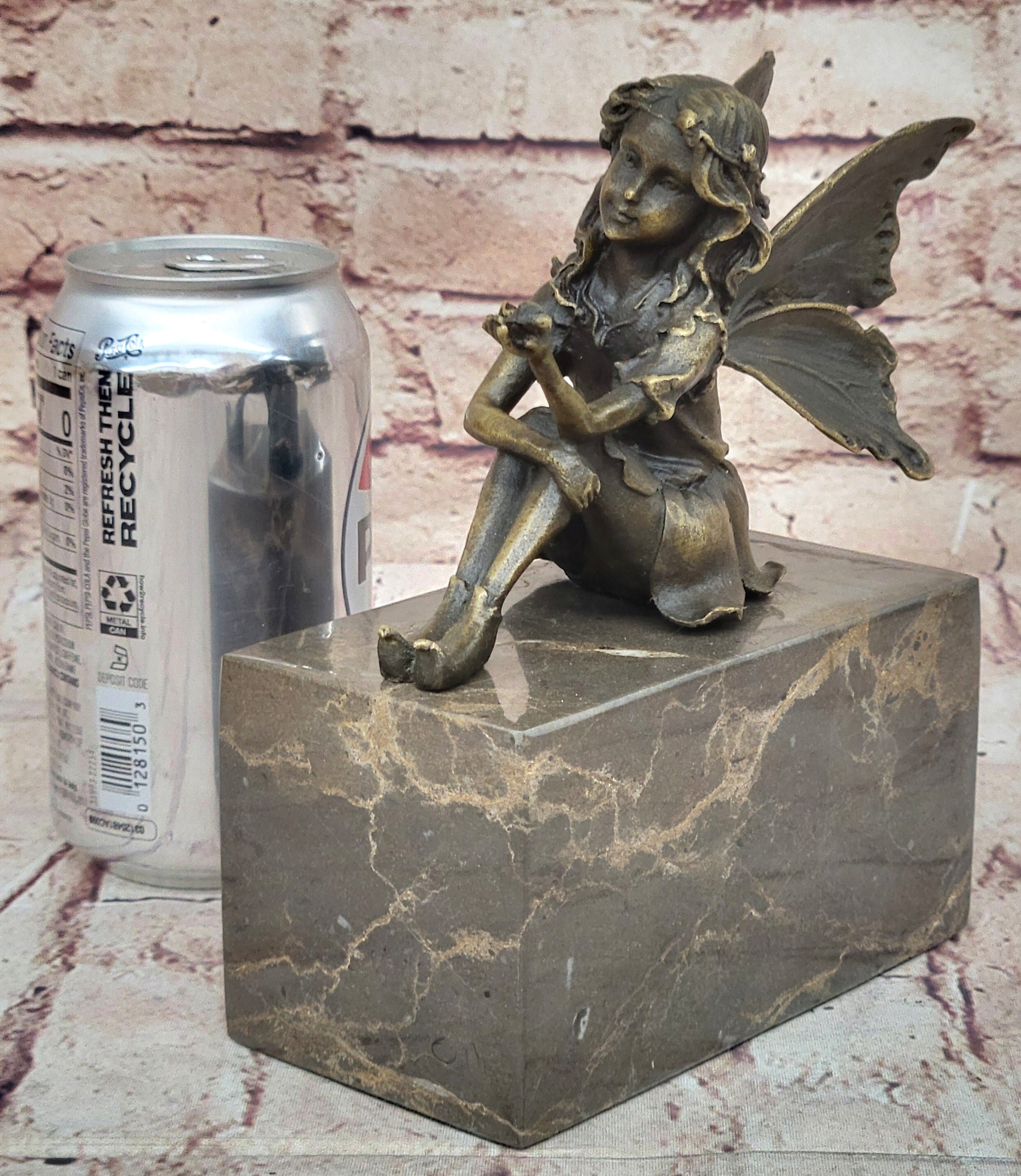 Trinx Butterfly Angel Nymph Fairy Fantasy Art Elegant Bronze Marble ...