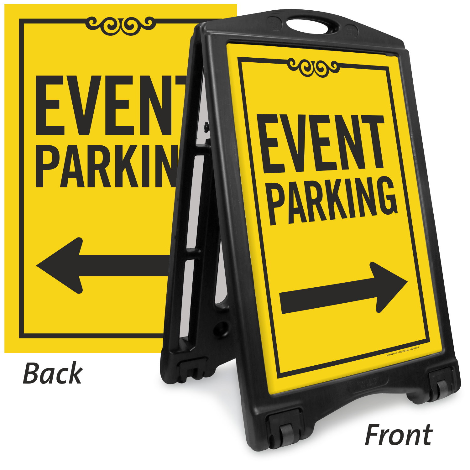 SmartSign Event Parking (With Arrow) Portable Sidewalk Sign - Wayfair ...