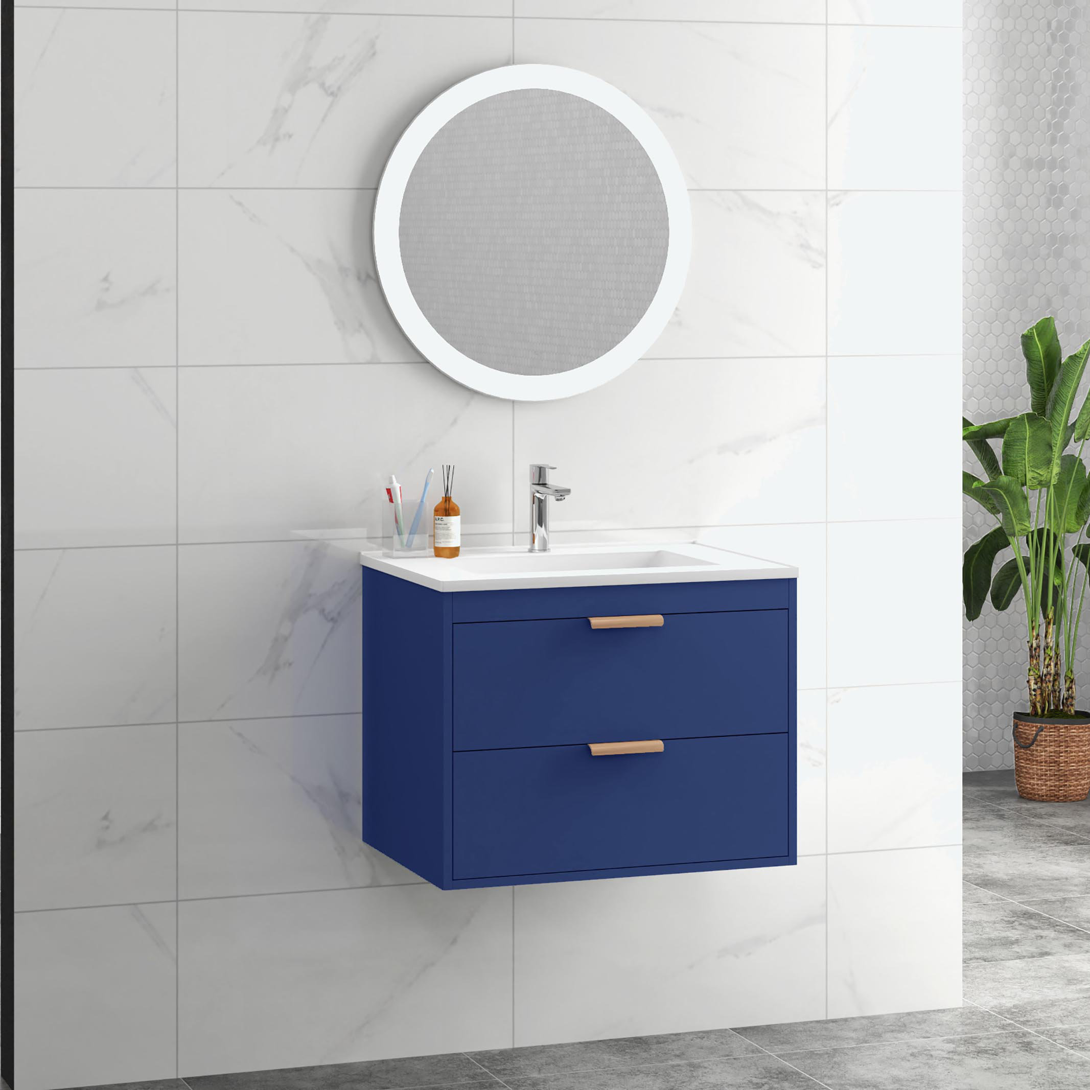 Wrought Studio™ Kaelia 24'' Single Bathroom Vanity with Ceramic Top ...