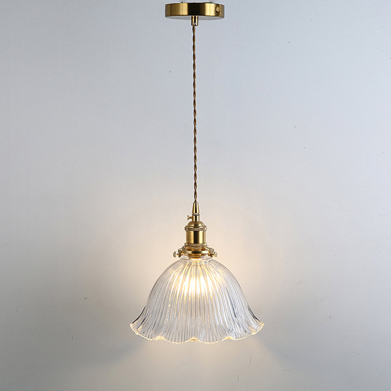 House of Hampton® Flower Glass Shade Pendant Light | Wayfair