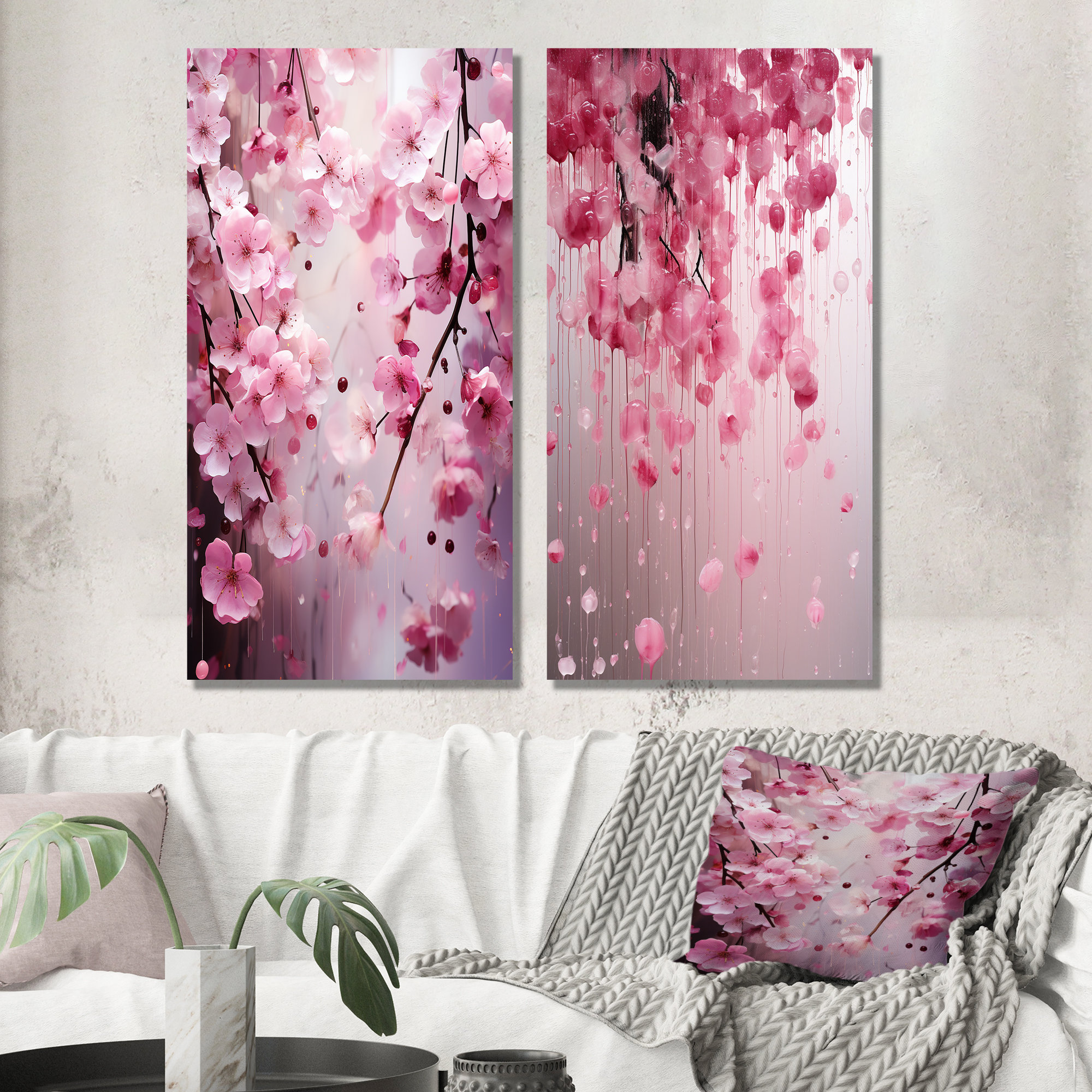 Red Barrel Studio® Pink Cherry Orchard Tree In Bloom I - Cherry Wall ...