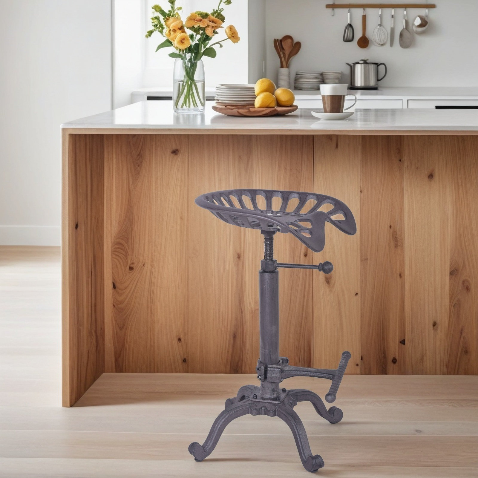 Williston Forge Dicle Swivel Adjustable Height Stool | Wayfair