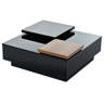 Ivy Bronx Stylish 4 Coffee Table, High Gloss Finish, Movable Top, Black ...