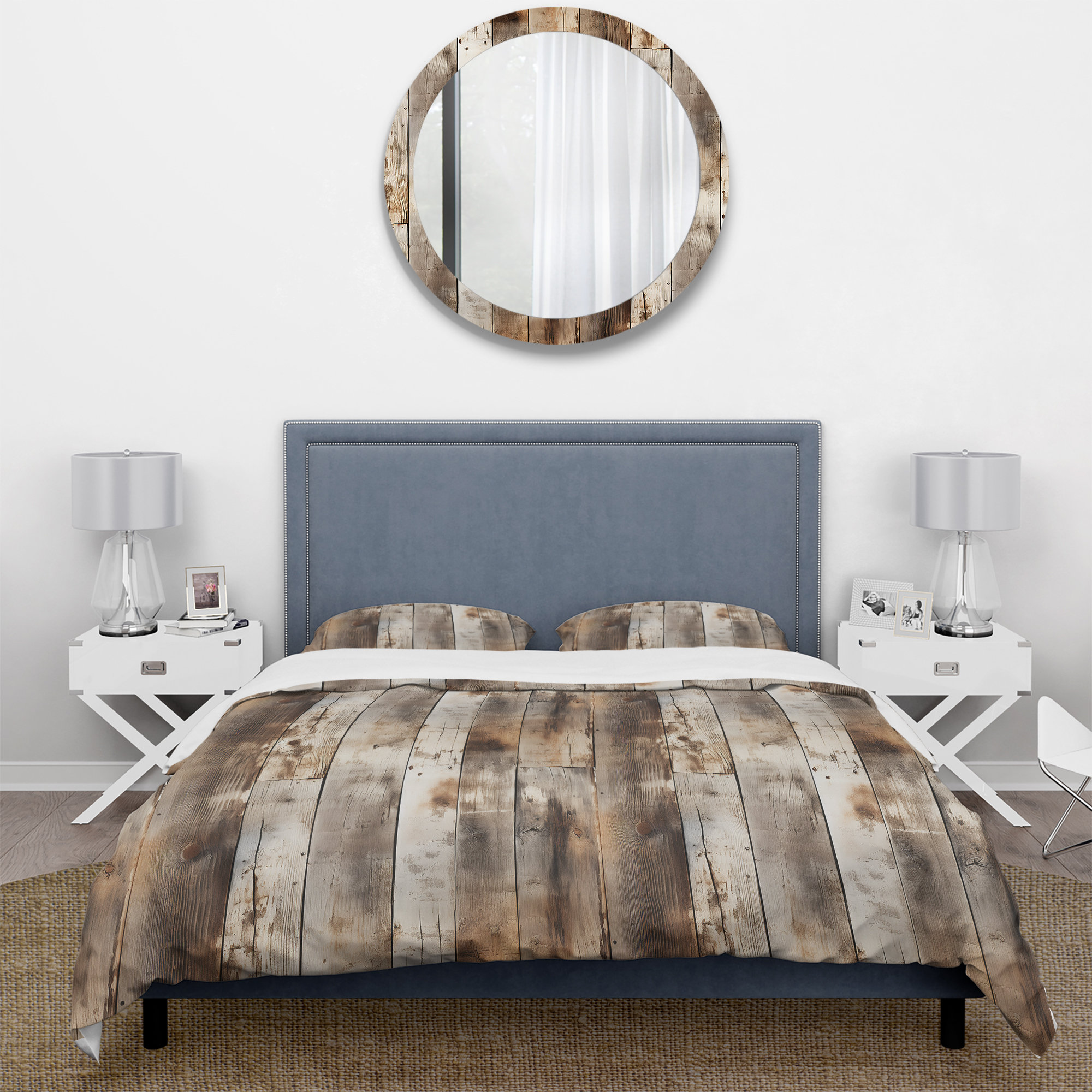 Design Art Rustic Farmhouse Weathered Planks I - Vintage Duvet Cover ...