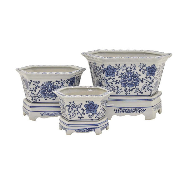 Charlton Home® Pot de fleurs d'intérieur en céramique Daquisha ...