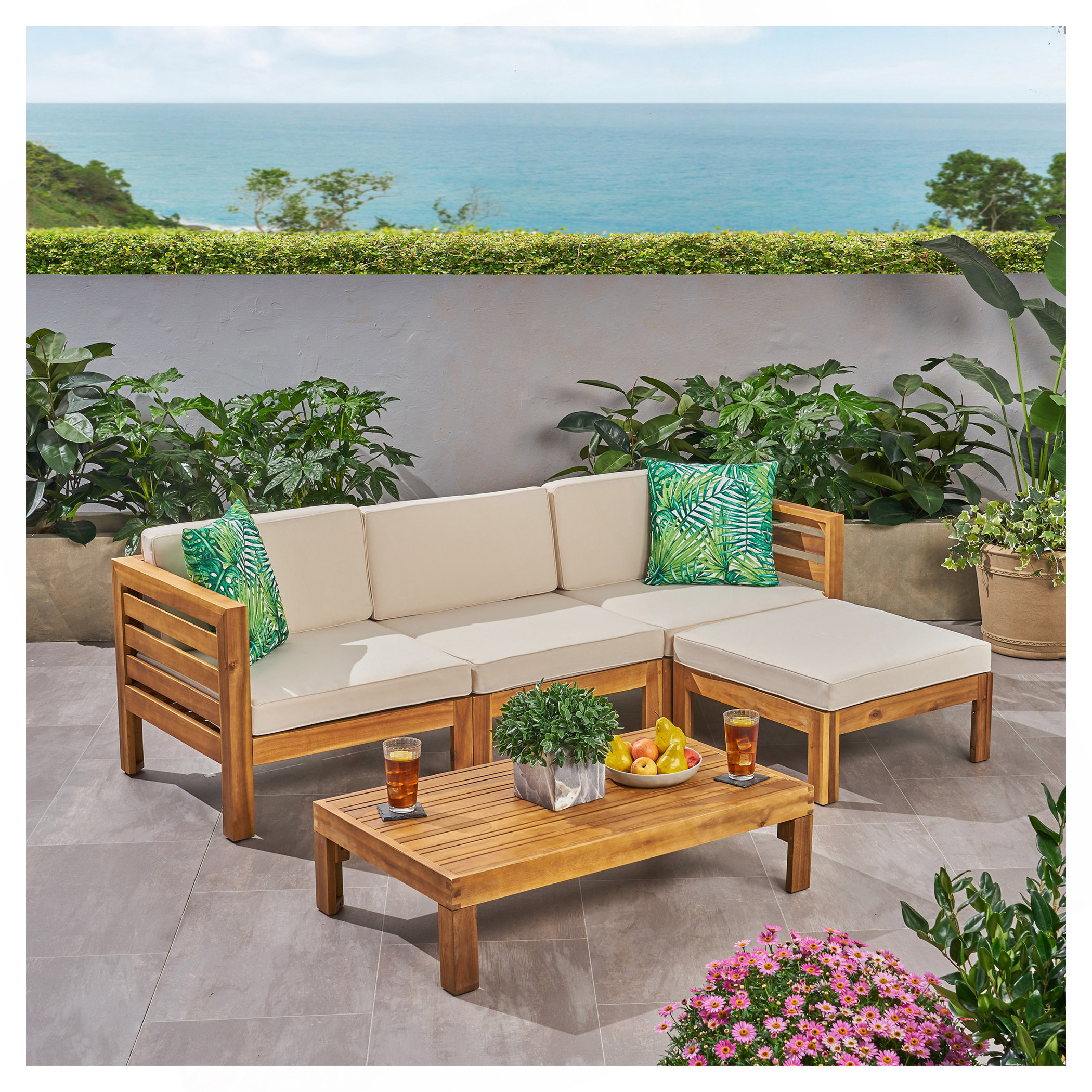 Wildon Home® CAMBRIDGE L SHAPE SOFA SET, Beige - Wayfair Canada