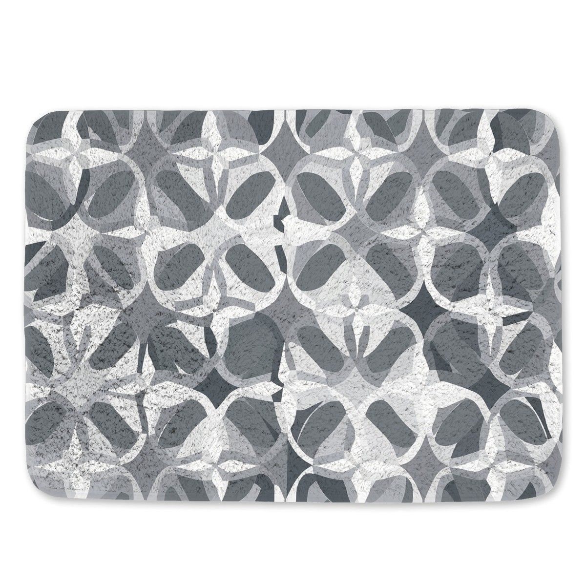 East Urban Home Geometric Shapes Bath Mat Pattern Bathroom Decor ...