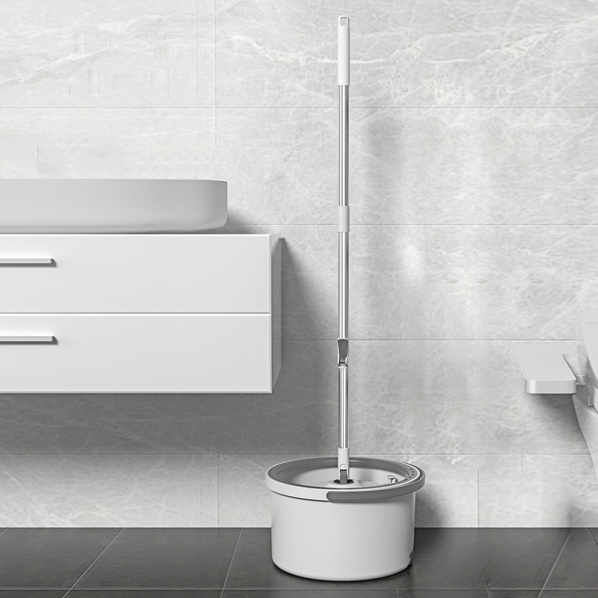 RAFOW Spin Mop & Bucket Kit: Sewage Clean Water Self-separation Floor ...