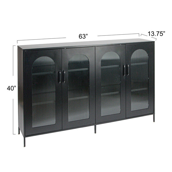 Latitude Run® Solstice Sideboard Cabinet with Storage Shelves and ...