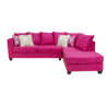 Latitude Run® Tia Corner Chaise Sectional in Pink Microsuede - Wayfair ...