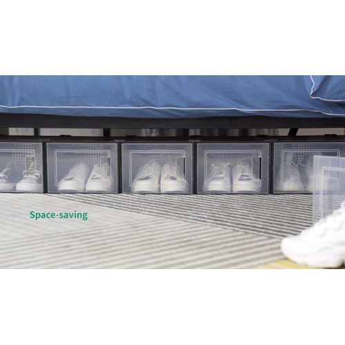 Rebrilliant Stackable Shoe Storage Box & Reviews | Wayfair