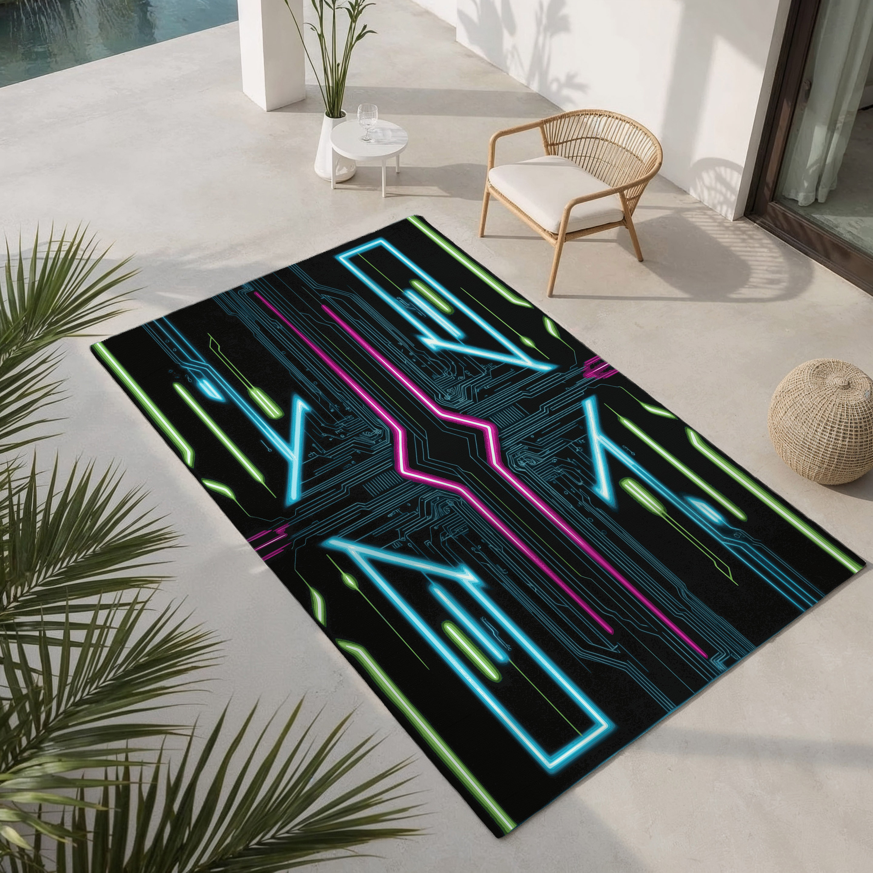 Wrought Studio™ Electric Nova Indoor And Outdoor Area Rug | Wayfair