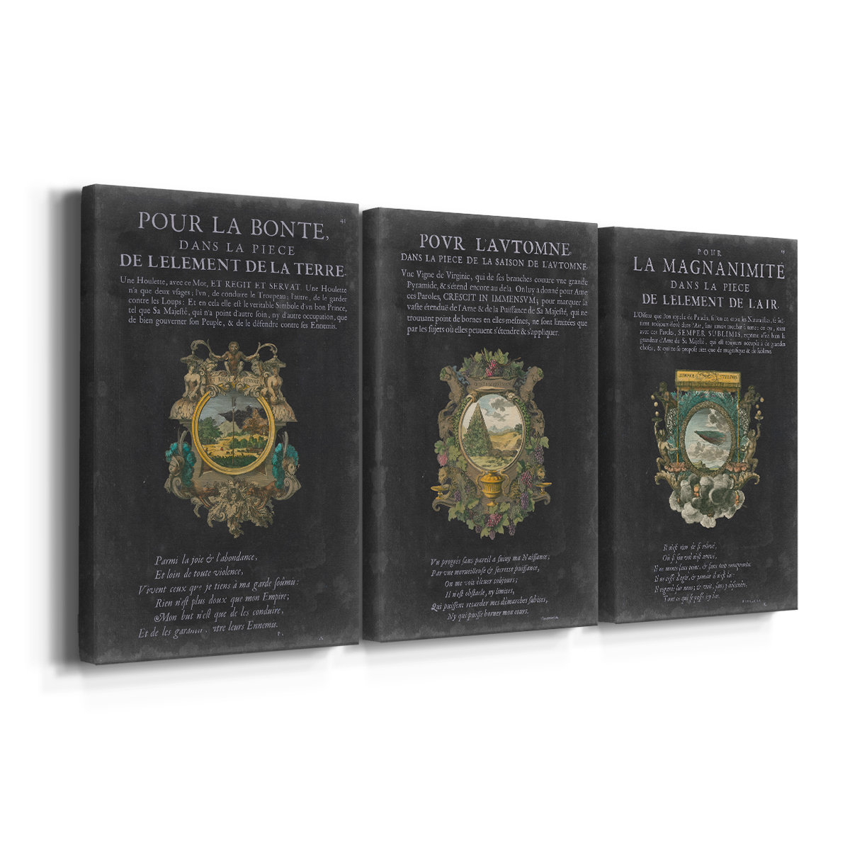 World Menagerie Vintage Bookplate I -Custom Wrapped Gallery Canvas - 3 ...