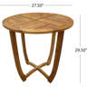 Shimano Carina Accent Round Table, Teak Finish Brown | Wayfair
