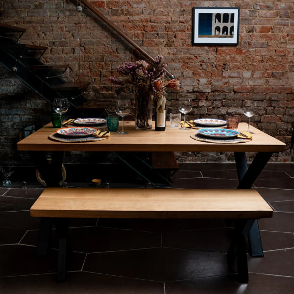 Ashford Blake Rustic Dining Table - Chunky X Legs | Wayfair.co.uk