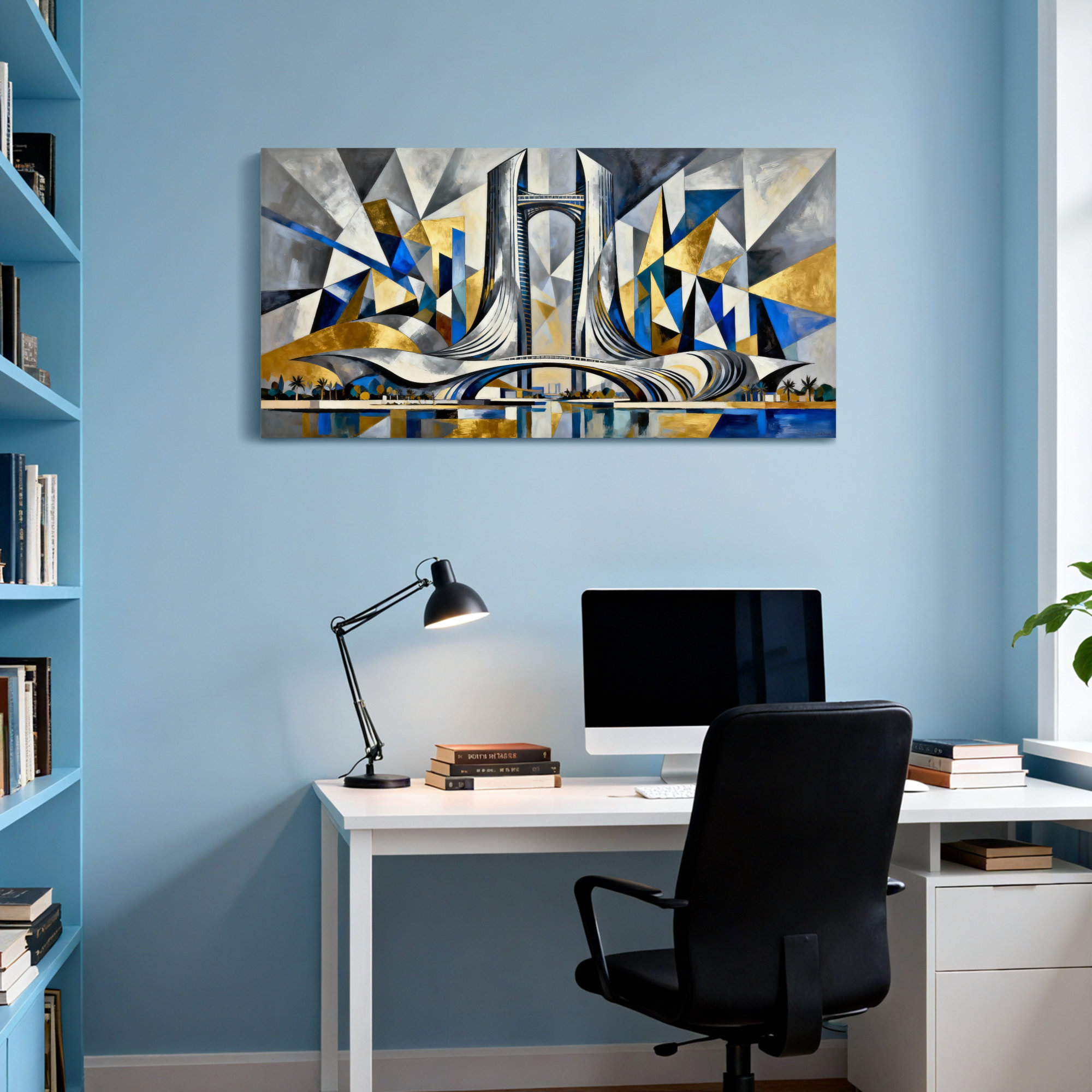 Latitude Run® Scenic & Cityscapes Geometric Abstract Cityscape Art ...