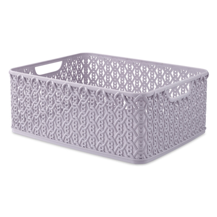 Whitmor Link Stitch Resin Form Rectangular Tote | Wayfair