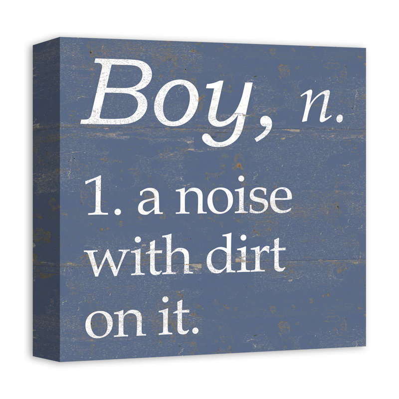 Red Barrel Studio® Boy Definition - Wrapped Canvas Textual Art | Wayfair