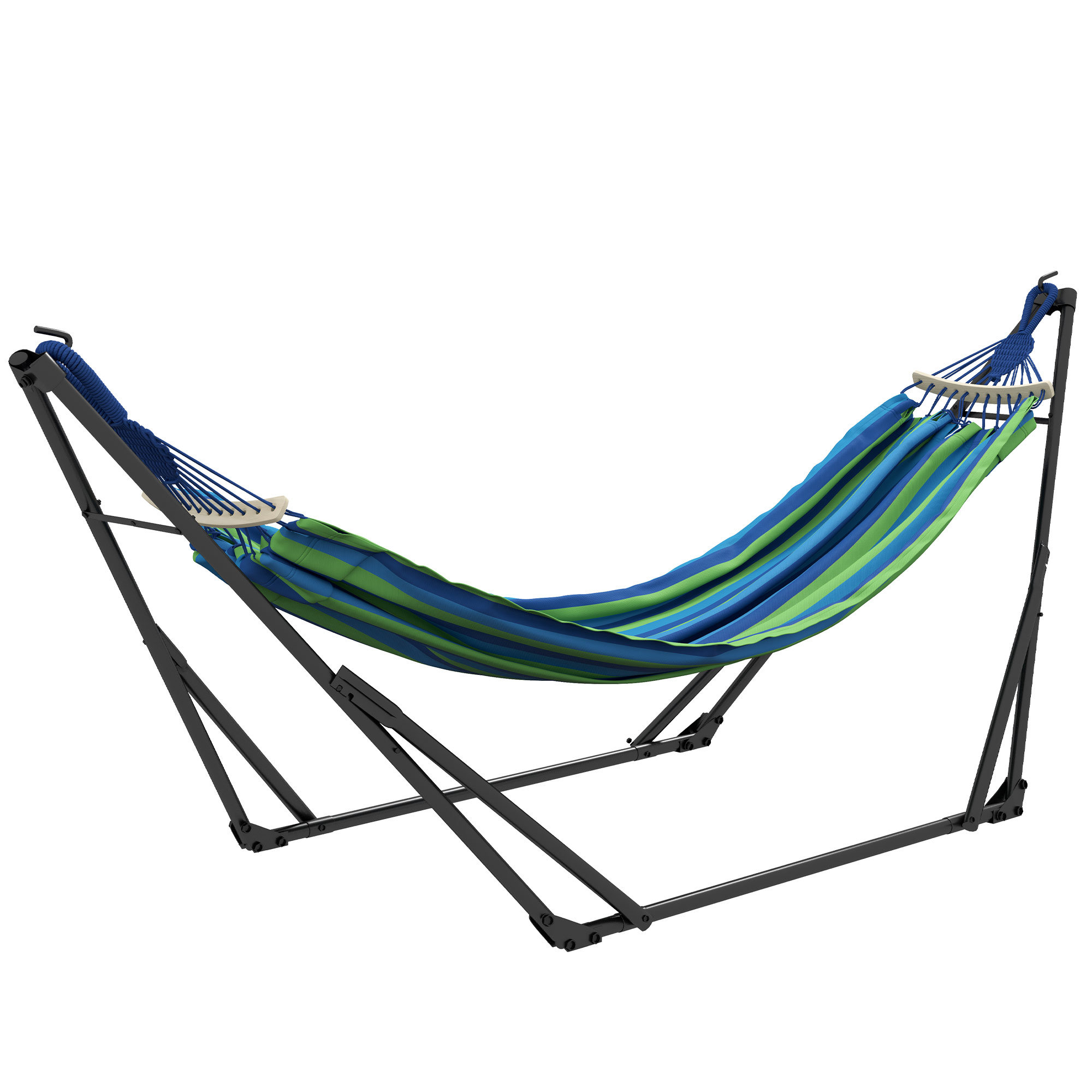 Arlmont & Co. Foldable Hammock Stand w/ Hammock, 2-in-1 Portable ...