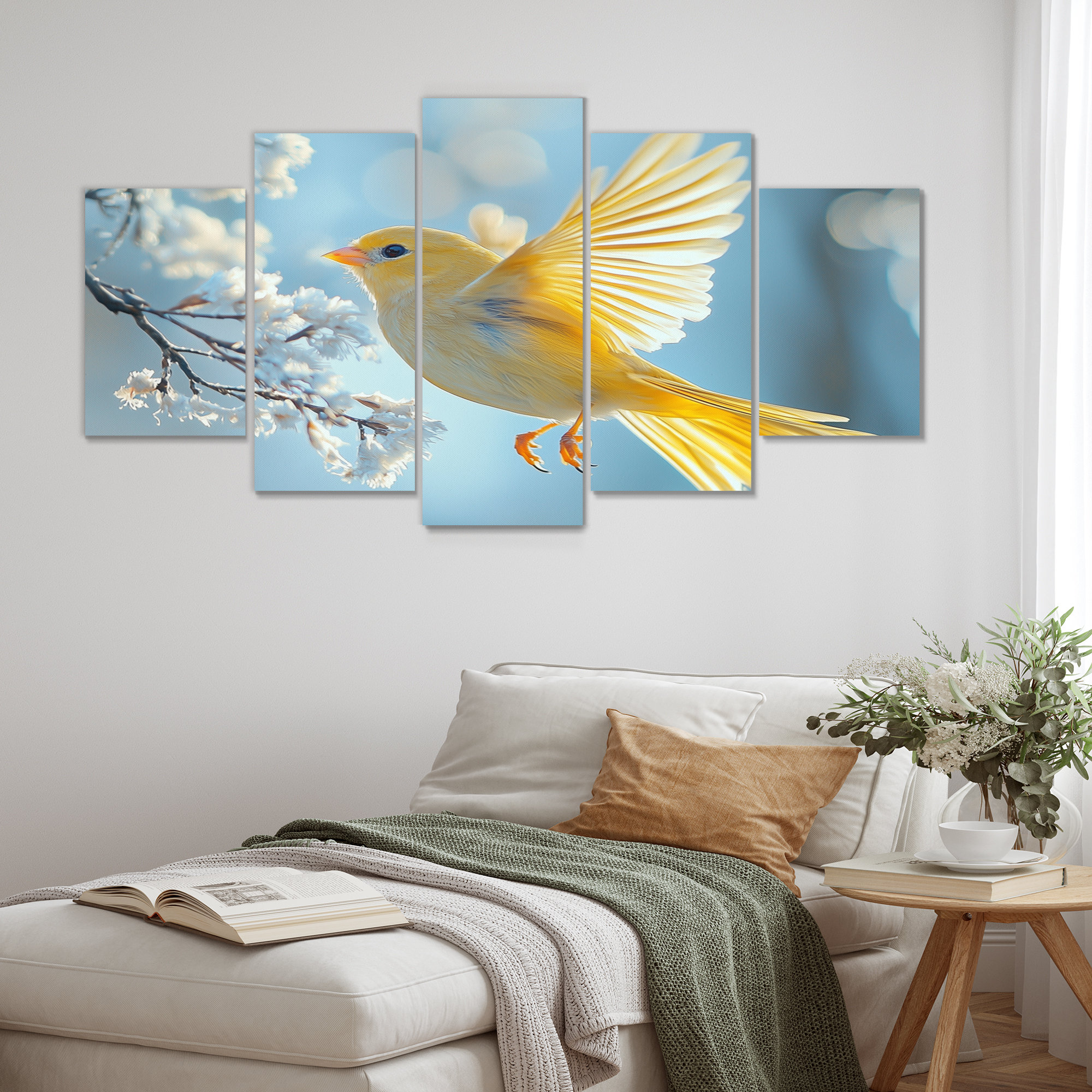 Latitude Run® Fluffy Finch In The Forest Breeze - Bird Wall Art ...