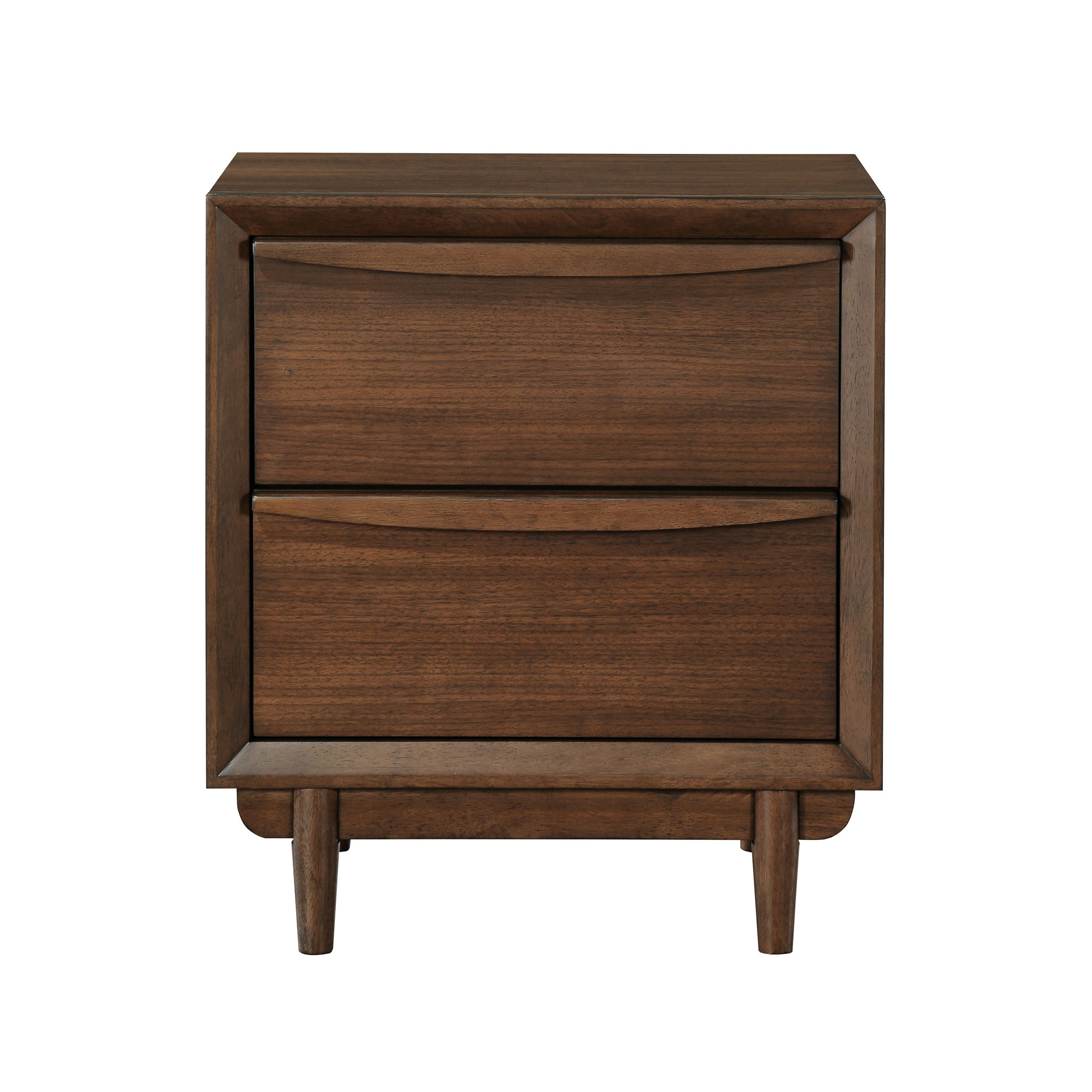 Hokku Designs Classic Walnut Finish Nightstand Of Twox Drawers And ...