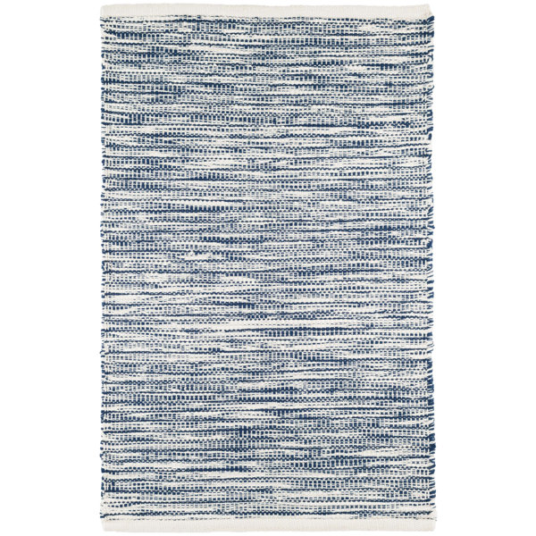 Dash and Albert Rugs Tideline Navy Handwoven Indoor/Outdoor Rug ...