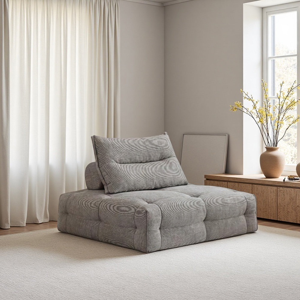 Hokku Designs Simple Modular Compressed Upholstered Fabric Sofas | Wayfair