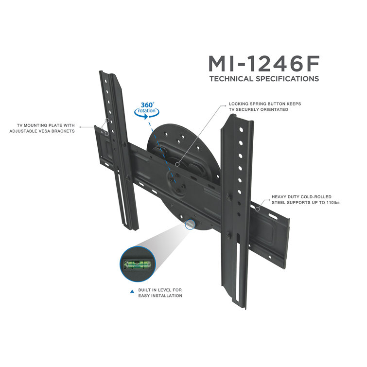 Mount it TV Landscape to Portrait Rotation Wall Mount for 32"-70 ...