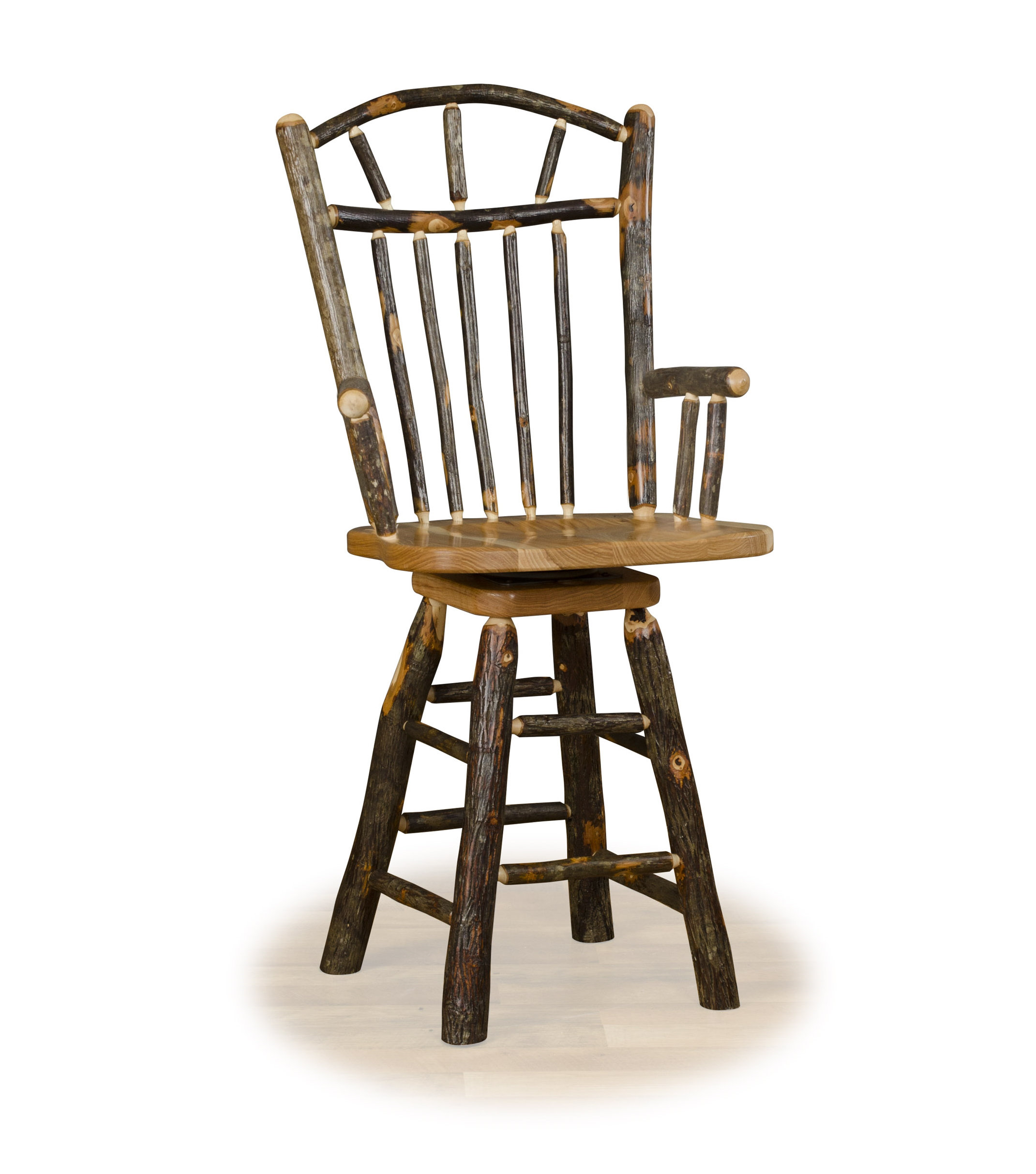 Loon Peak Wedemeyer Wagon Wheel 24" Swivel Bar Stool - Wayfair Canada