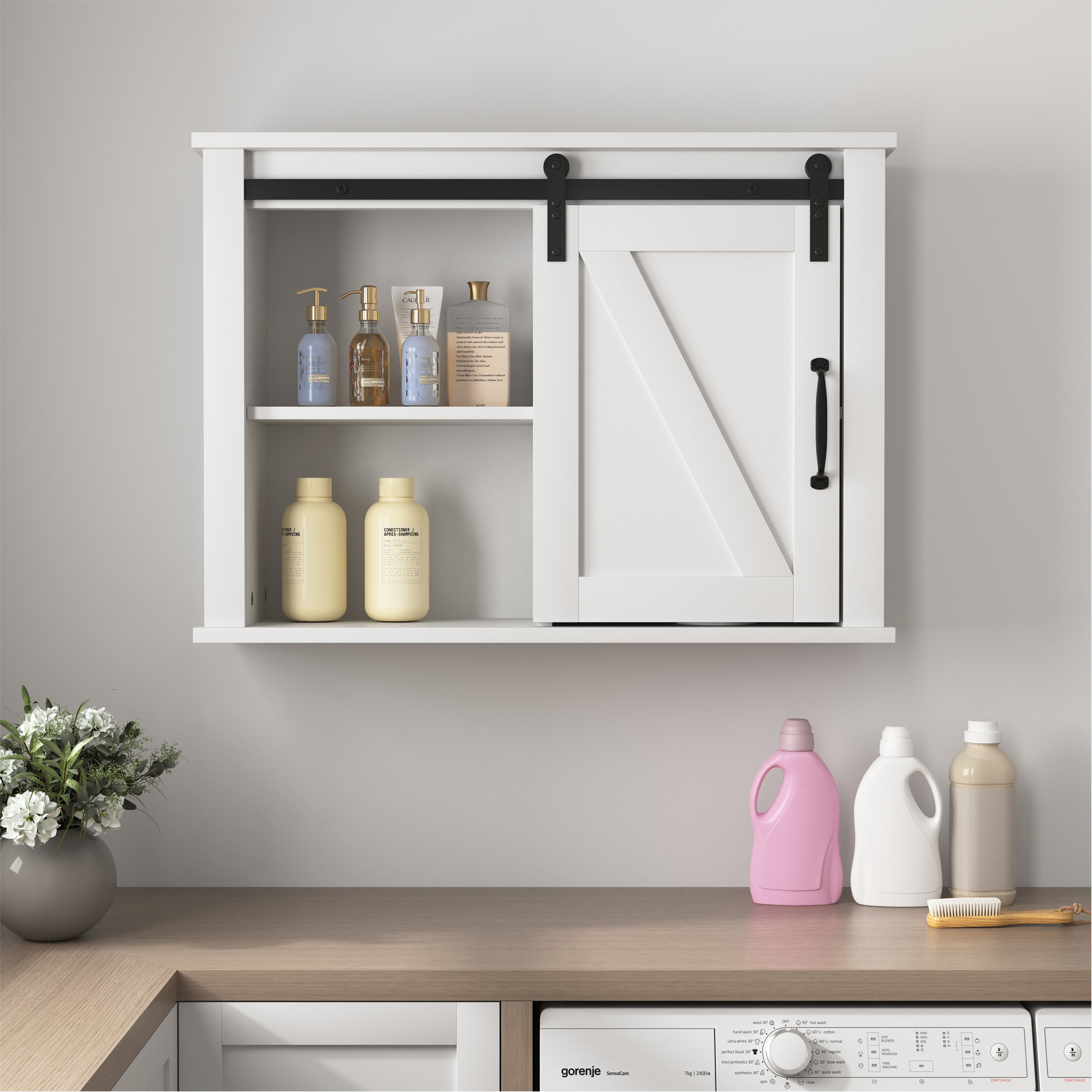 Gracie Oaks Versatile Bathroom Wall Cabinet With Adjustable Shelves And ...