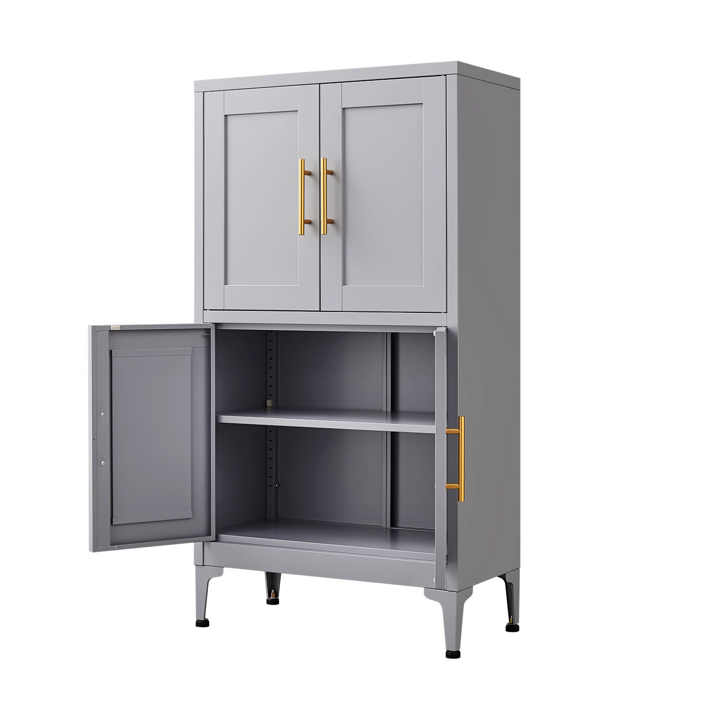 Winston Porter Metal Kitchen Storage Cabinet, Storage Cabinet With ...