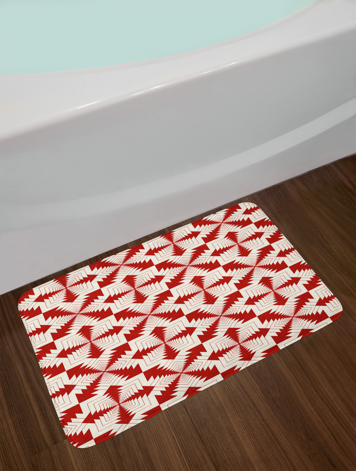 East Urban Home Intertwined Frames Funky Retro Bath Rug | Wayfair