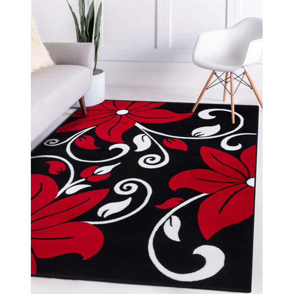 Red Barrel Studio® Aiyah Floral Indoor Rug | Wayfair