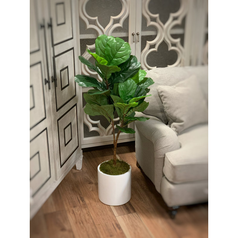 Primrue 4' Faux Fiddle Leaf Fig Tree | Wayfair