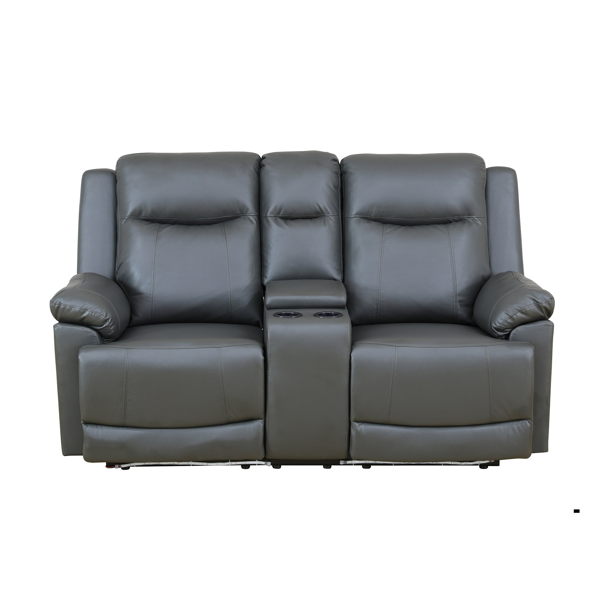 Brayden Studio® Mattes 2 Pieces Breathing Leather Living Room Recliner ...