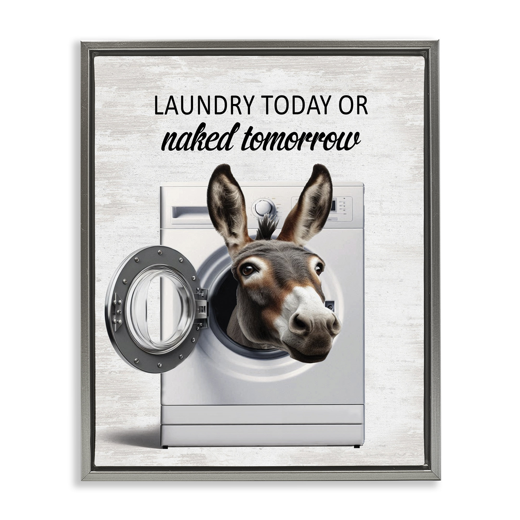 Ophelia & Co. Funny Donkey Washing Machine Floating Frame, design by ...