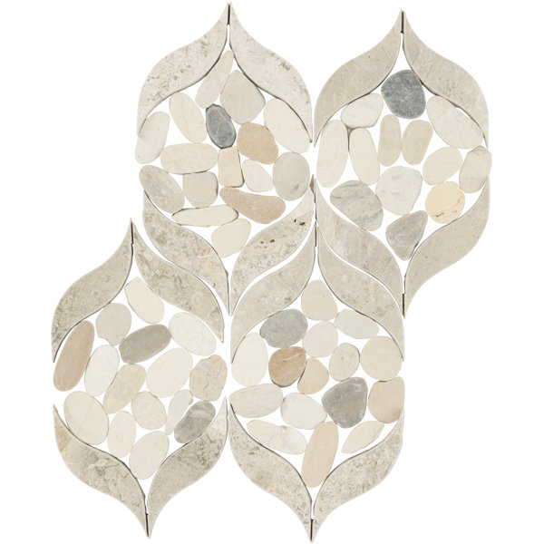Daltile Pebble Oasis Natural Stone Petal Pebble Mosaic 15" x 11" (11 PC ...