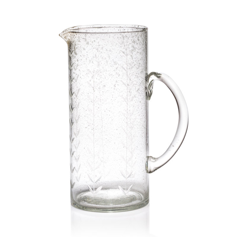 Zodax Tuscan Handmade Etched Glass Pitcher | Wayfair