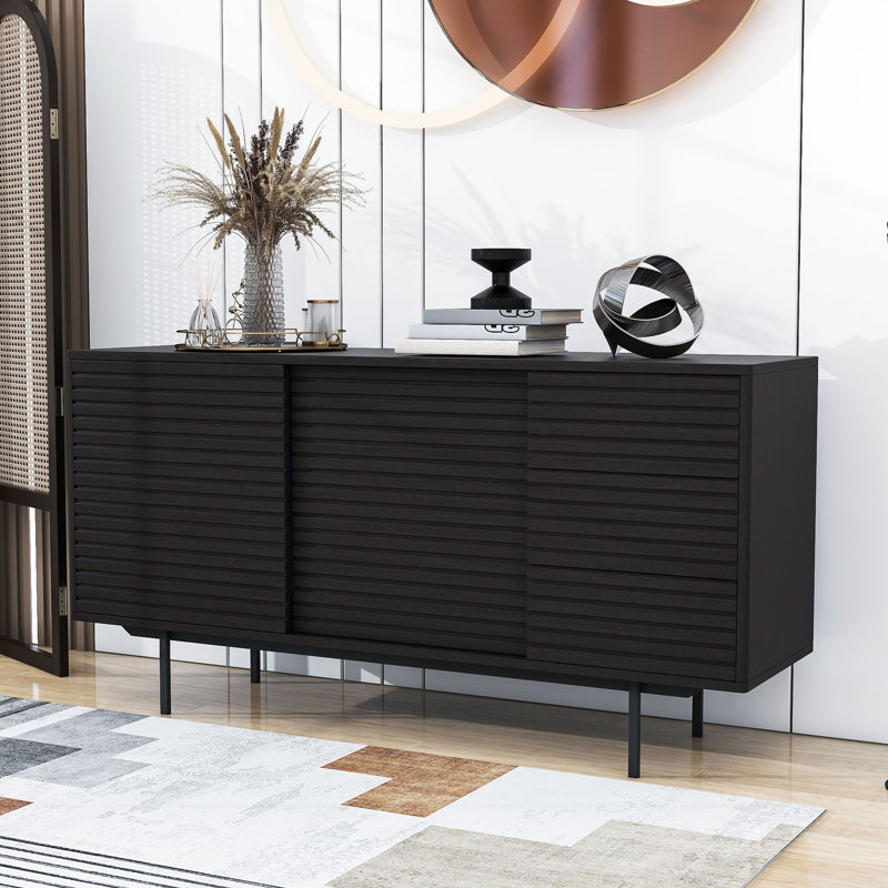 Ivy Bronx Blayn Modern Sideboard Buffet Table with 3 Drawers | Wayfair