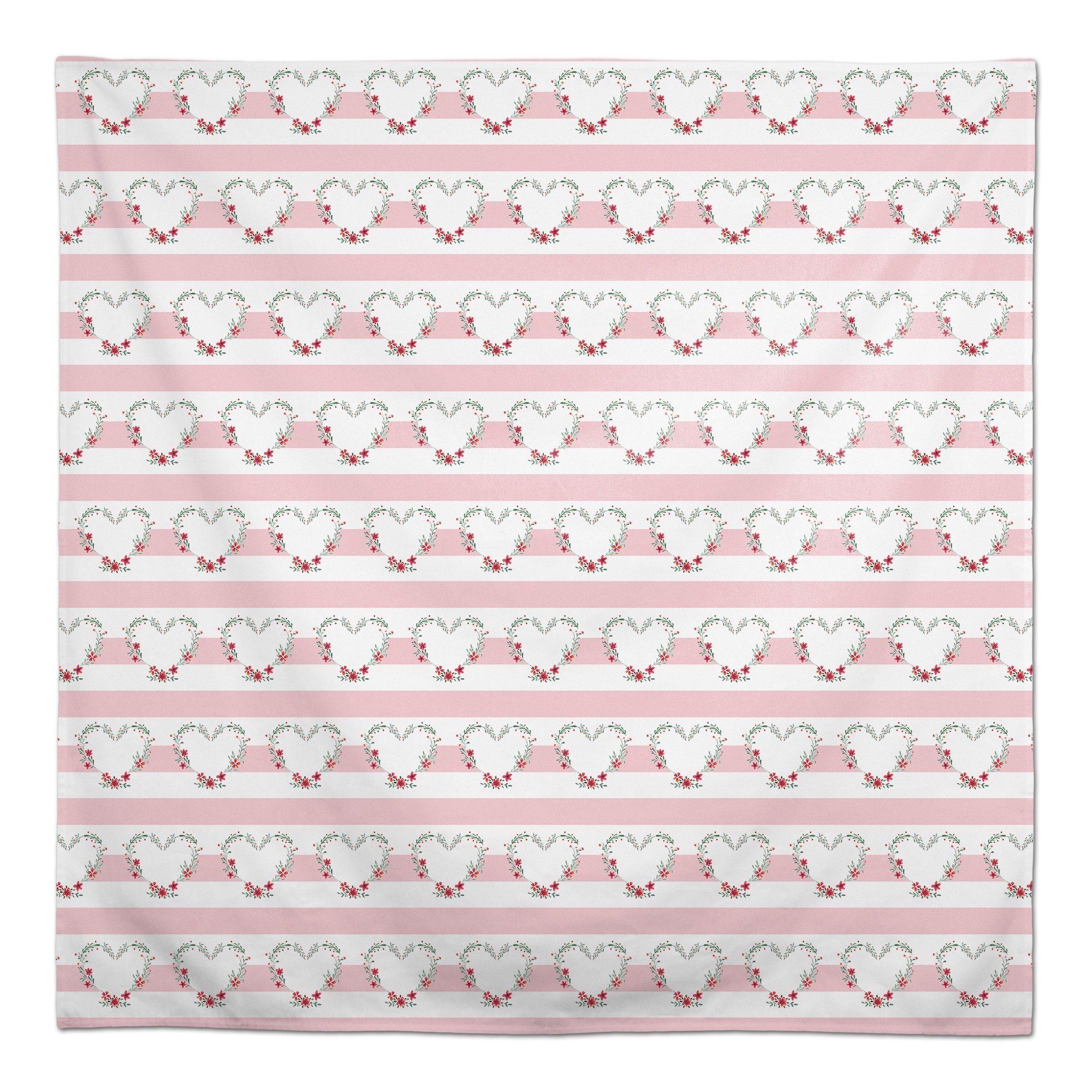 Red Barrel Studio® Floral Heart Pattern Tablecloth | Wayfair