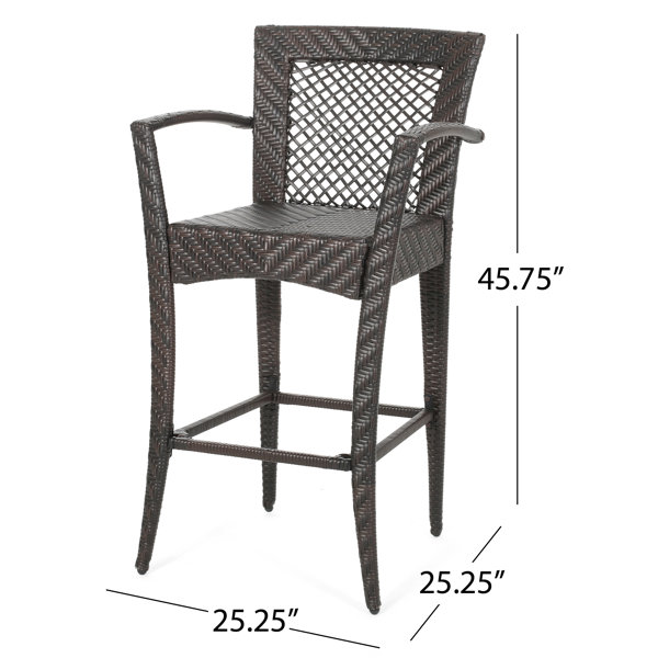 Highland Dunes Gonvick 30" Patio Bar Stool & Reviews | Wayfair