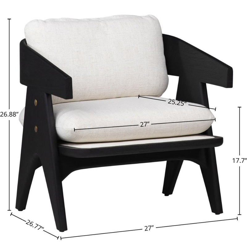 Corrigan Studio® Malenny Mindi Wood and Polyester Blend Upholstered ...