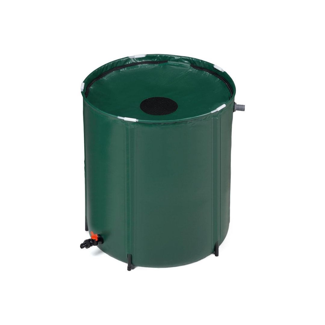 7 Star Marketplace US 50 Gallon Collapsible Rain Barrel, Green ...