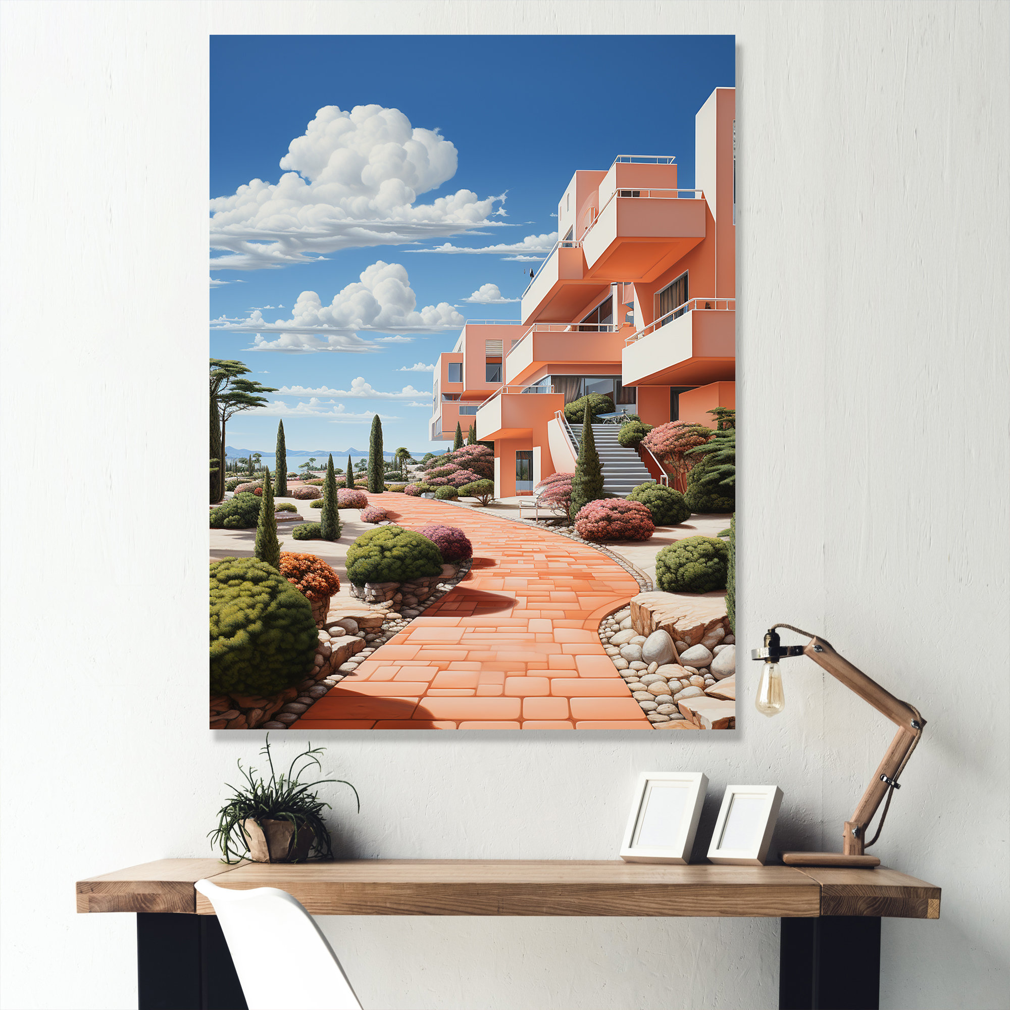 Ebern Designs Country Clubs Sunrise Architecture I - Print on Canvas ...